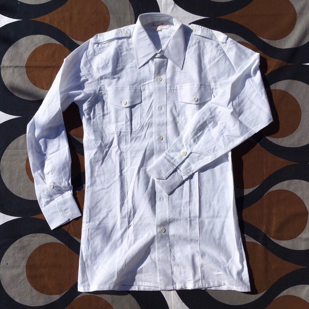 1980s New-old-stock Ponti of Florence White Long-sleeve - Etsy