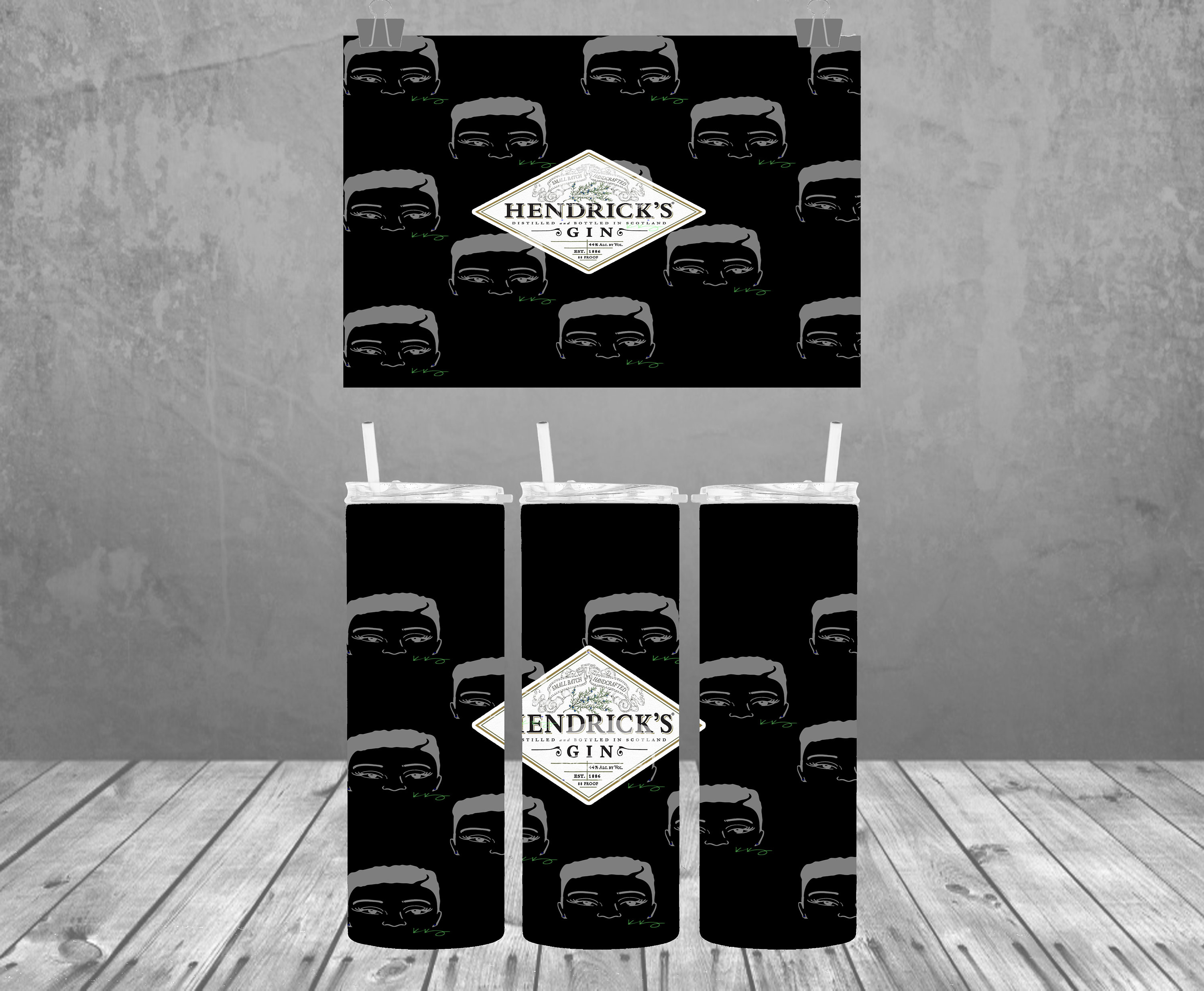 Hendricks Gin Wrap - PNG 300 DPI Sublimation Wrap - Etsy