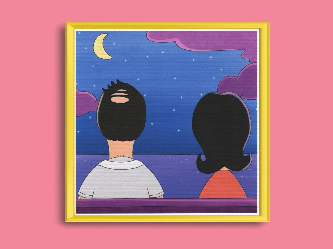 Bob’s Burgers Watercolour Unframed Print | Bob and Linda Belcher Couple ...