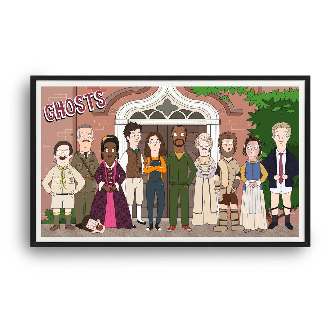 Ghosts TV Show Cartoon Unframed Print Your Favourite Ghosts From the ...