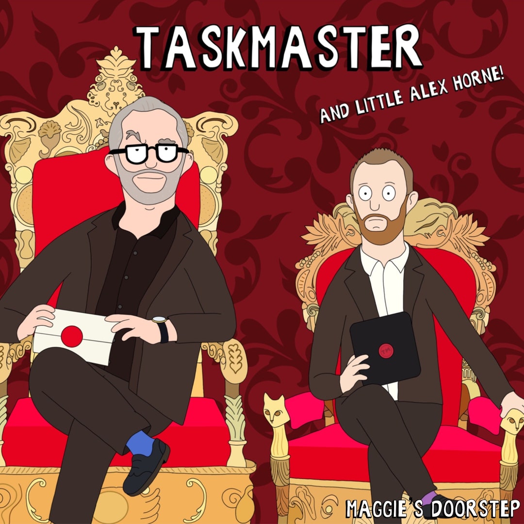 Cartoon Taskmaster Greg Davies and Little Alex Horne Print - Etsy