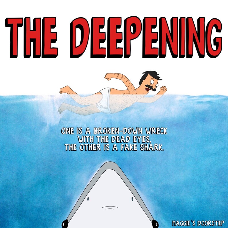 Bobs Burgers The Deepening Unframed A4 movie poster Bob Belcher meets ...