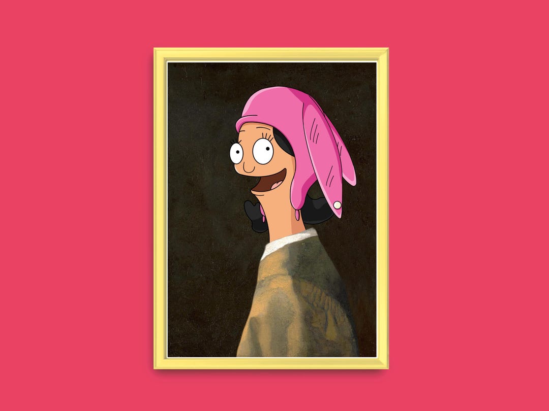 Louise Belcher Art Print | Girl With Pearl Earring Parody (unframed) - Etsy