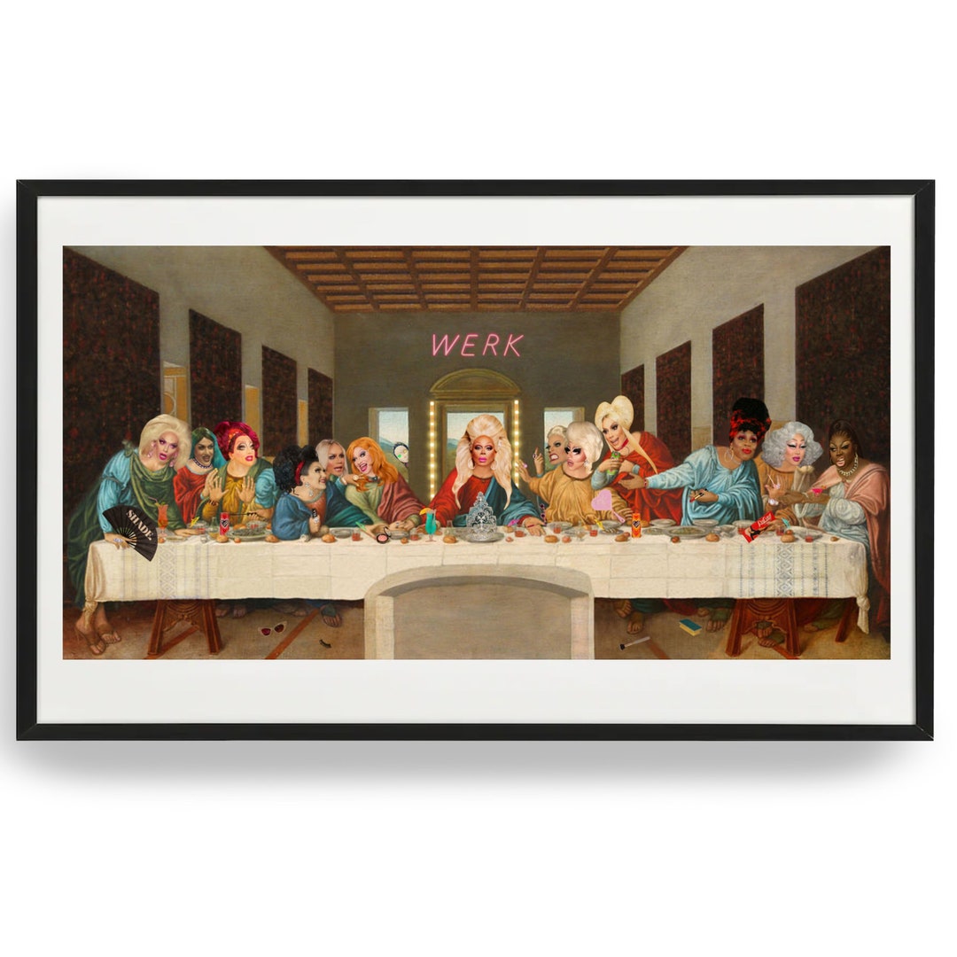 Drag Race the Last Supper Unframed Print Favourite Drag Queens Parody ...