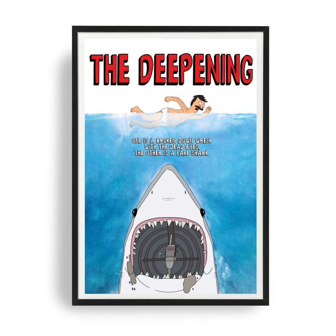 Bobs Burgers The Deepening Unframed A4 movie poster Bob Belcher meets ...
