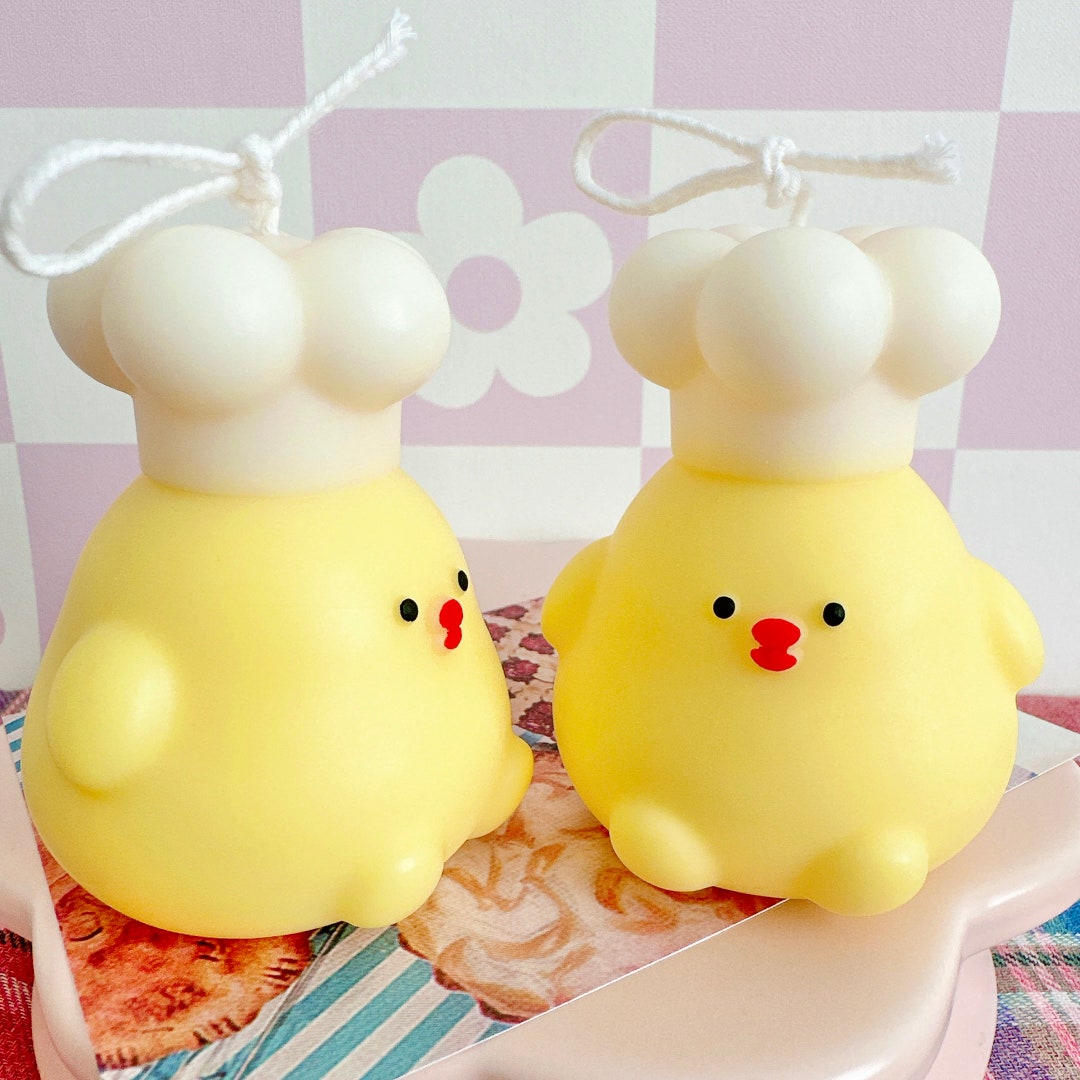 Chef Chick Candle | Kawaii Soy Candle Decor - Etsy