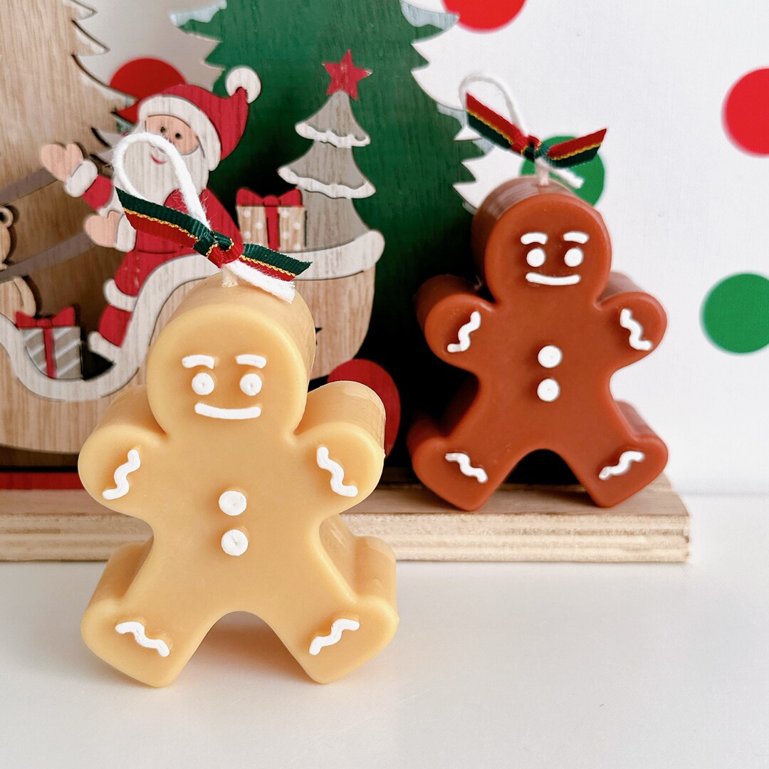 Gingerbread Man Candles Small Christmas Gifts Stocking Stuffer Mini ...
