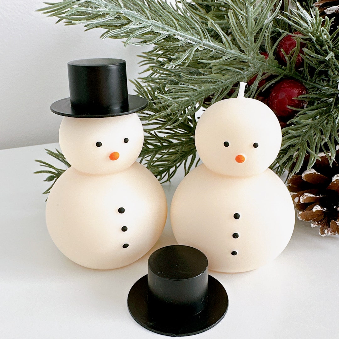 Snowman Candle | Christmas Candles | Holiday Candle Gifts - Etsy