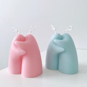 Hugging Couple Candles Cute Ghost Candles Best Friend - Etsy