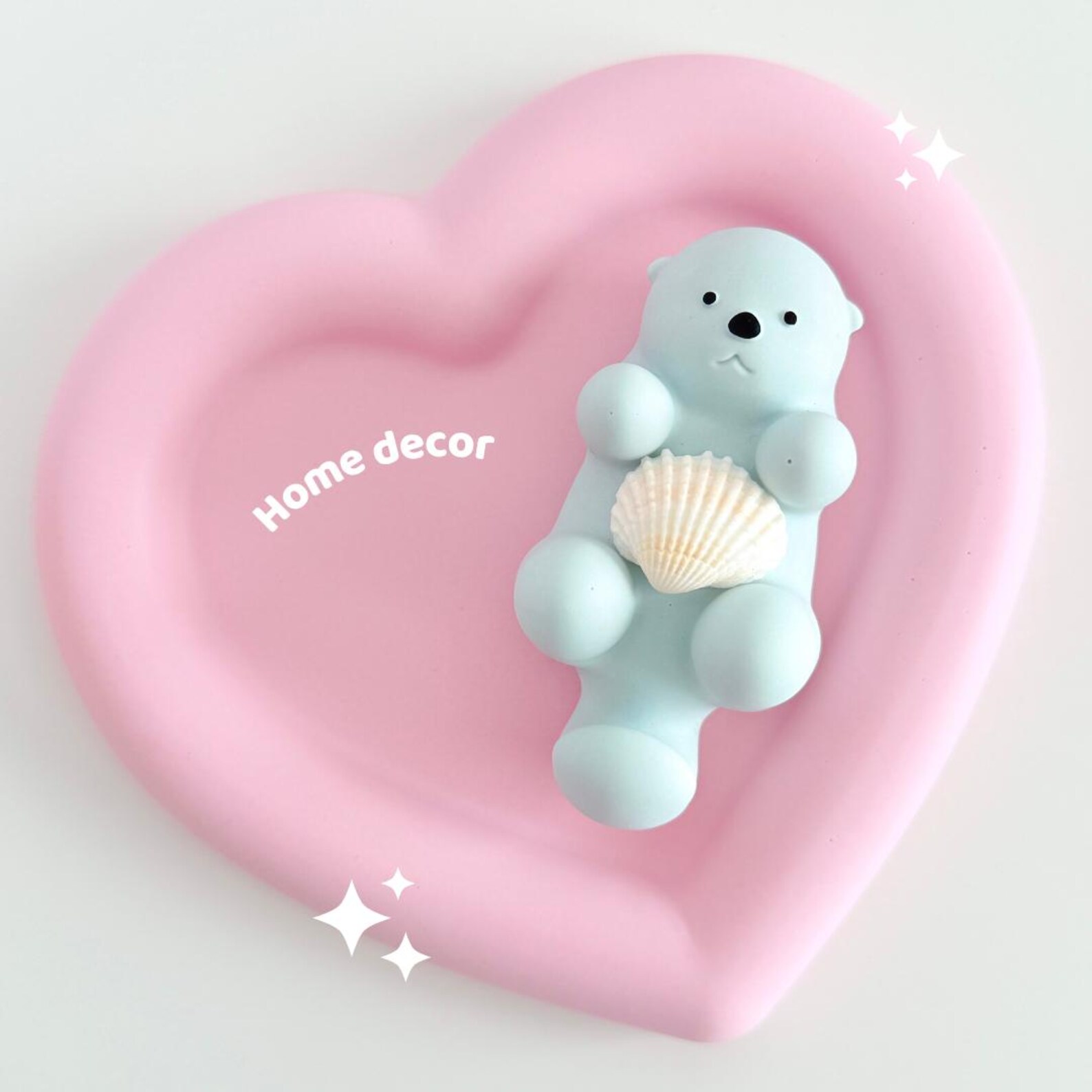 Cute Otter Ring Holder | Jesmonite Ring Dish | Key Holder | Kawaii Home ...