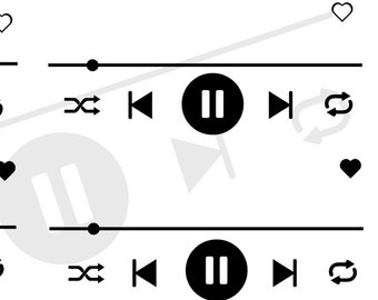 Spotify Music Player Buttons Layout customizable SVG Cut File Cricut ...