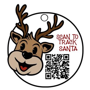 Santa Track QR Code Digital Download Ornament.norad Santa Tracker QR ...