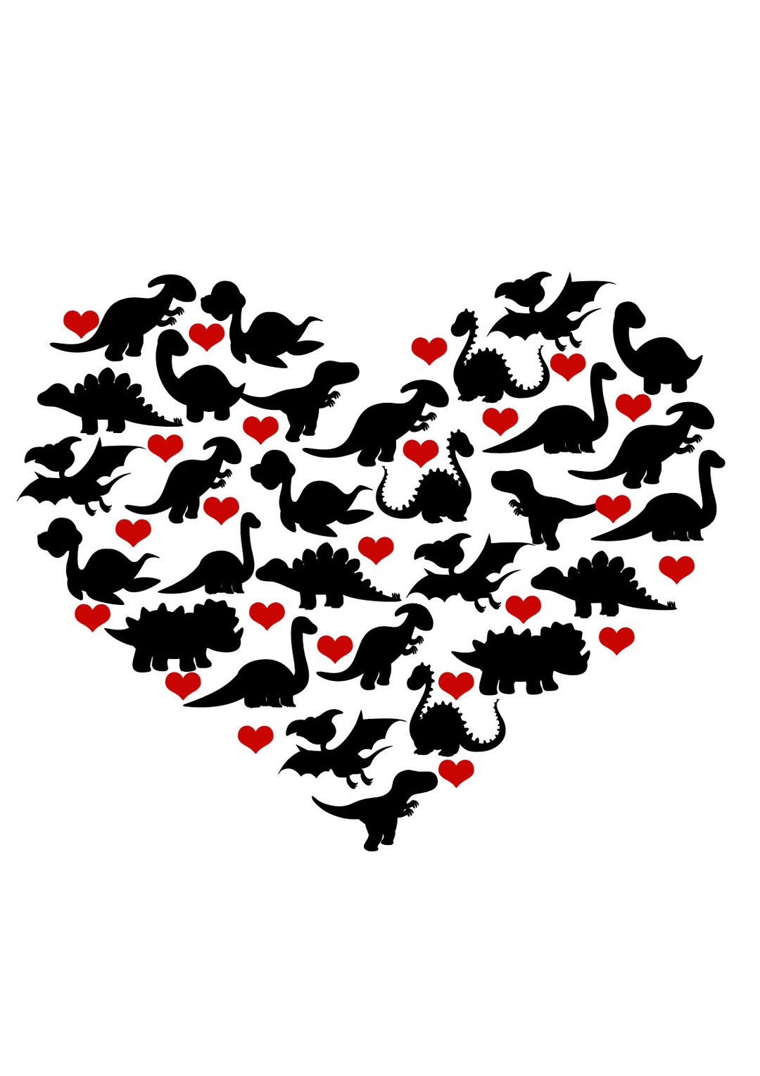 Valentines Day Dino Heart SVG File for Cricut/ Dinosaur Heart Svg - Etsy