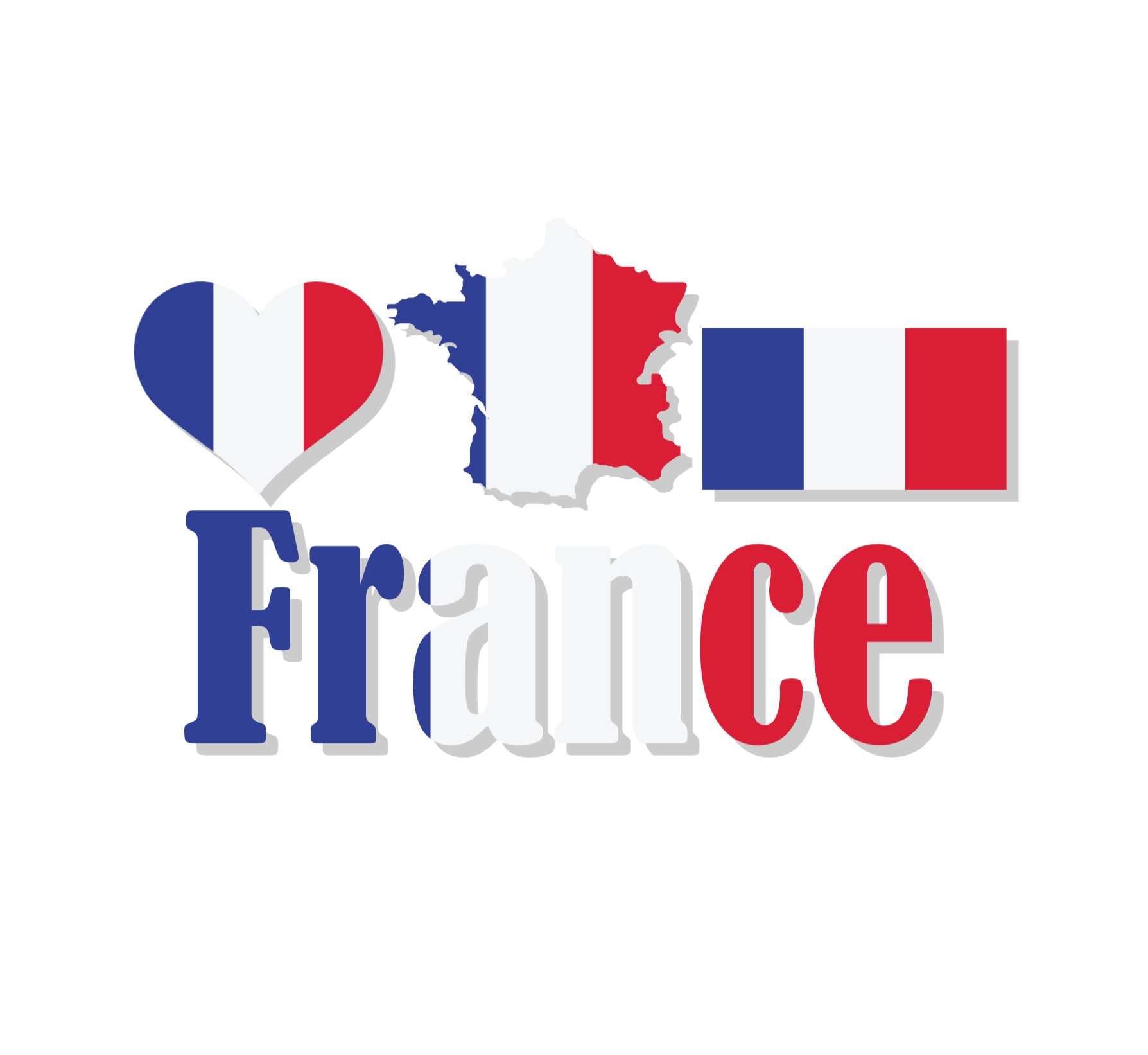 France Flag SVG for Cricut / France Heart SVG for Cricut / France Map ...