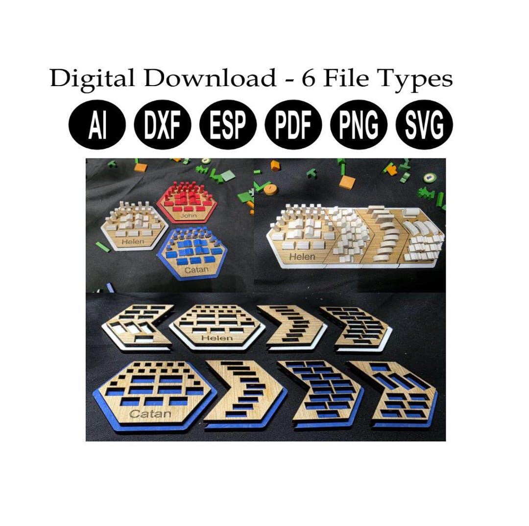 Catan Game Board Organizer Digital Download Laser Cut File/catan Player ...