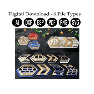 Catan Game Board Organizer Digital Download Laser Cut File/catan Player ...