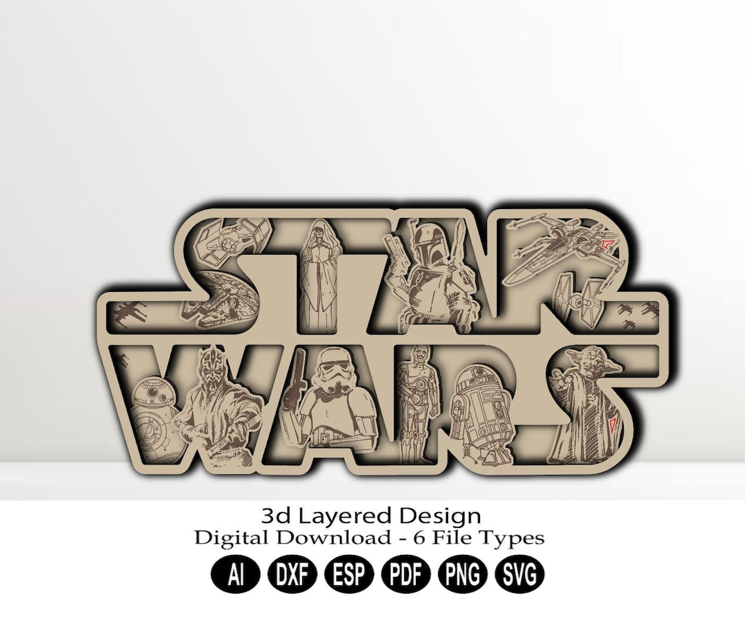 Layered Laser Cut Digital Download / 6 Layer Laser Cut File / Multi ...