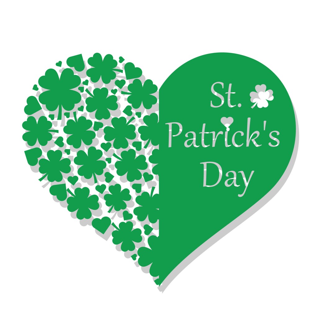 St Patrick's Day Heart SVG File for Cricut / Love St Patricks Day Svg ...