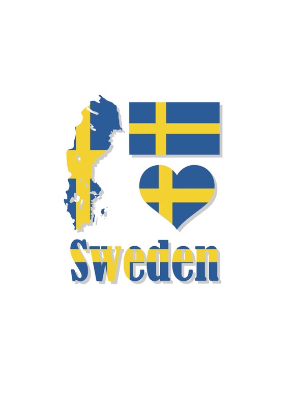 Sweden Flag SVG for Cricut / Sweden Heart SVG for Cricut / | Etsy