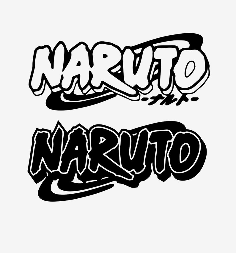 Naruto Logo Svg File for Cricut / Black and White Naturo Logo | Etsy ...