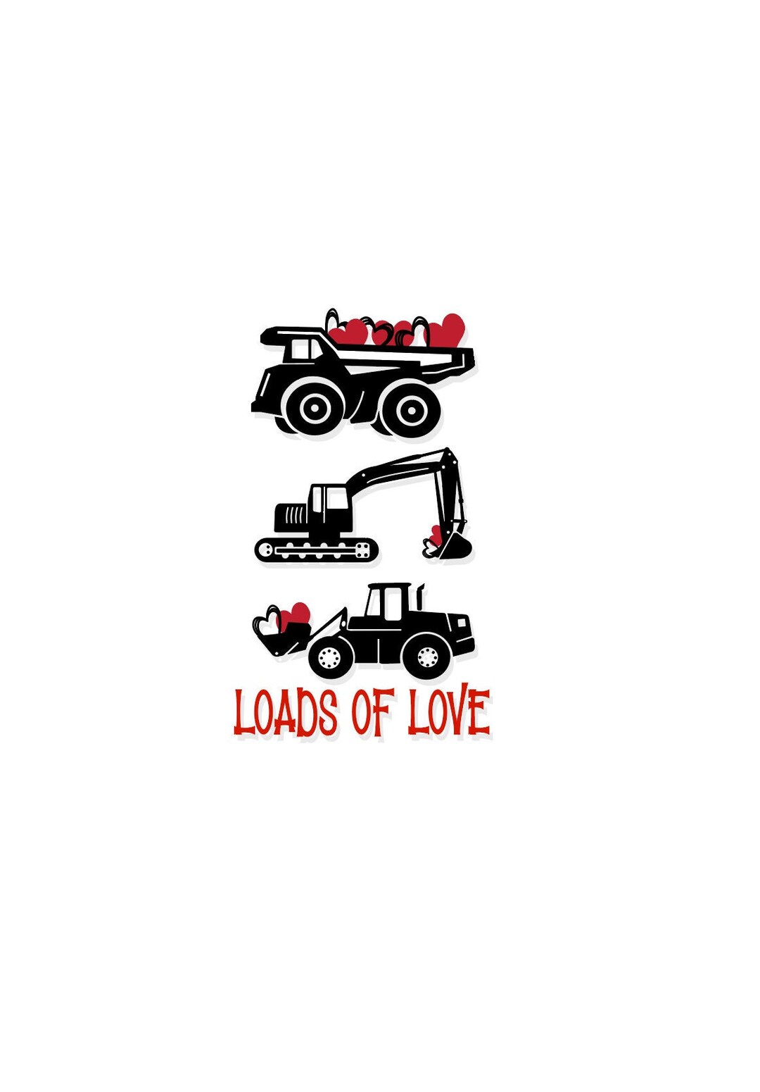 Loads of Love SVG File for Cricut / Tractor Valentines Svg / Valentines ...