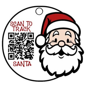 Santa Track QR Code Digital Download Ornament.norad Santa Tracker QR ...