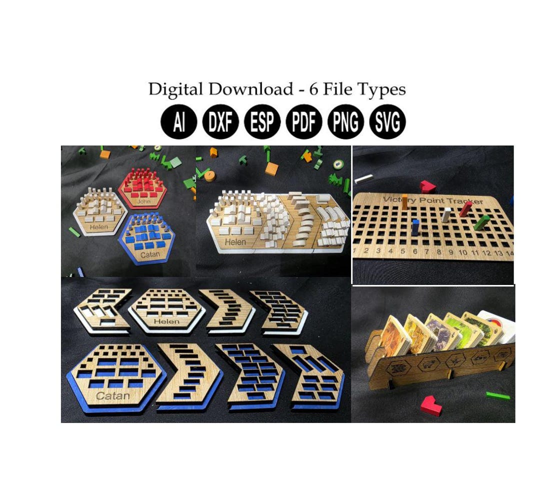 Catan Game Board Organizer Digital Download Laser Cut File/catan Game ...