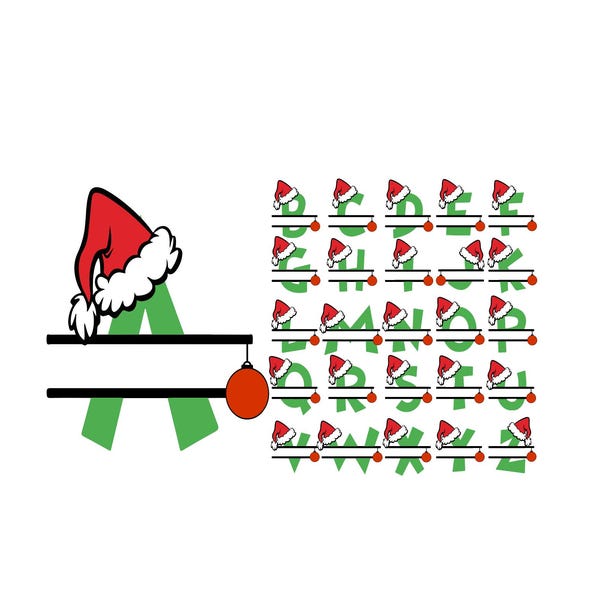 Grinch Monogram Svg - Etsy