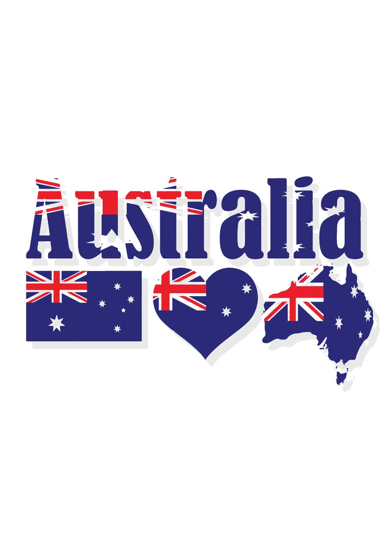 Australia Flag SVG for Cricut / Australia Heart SVG for Cricut | Etsy