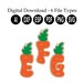 A-Z Layered Carrot Letter Monogram Digital Download/easter Carrot ...