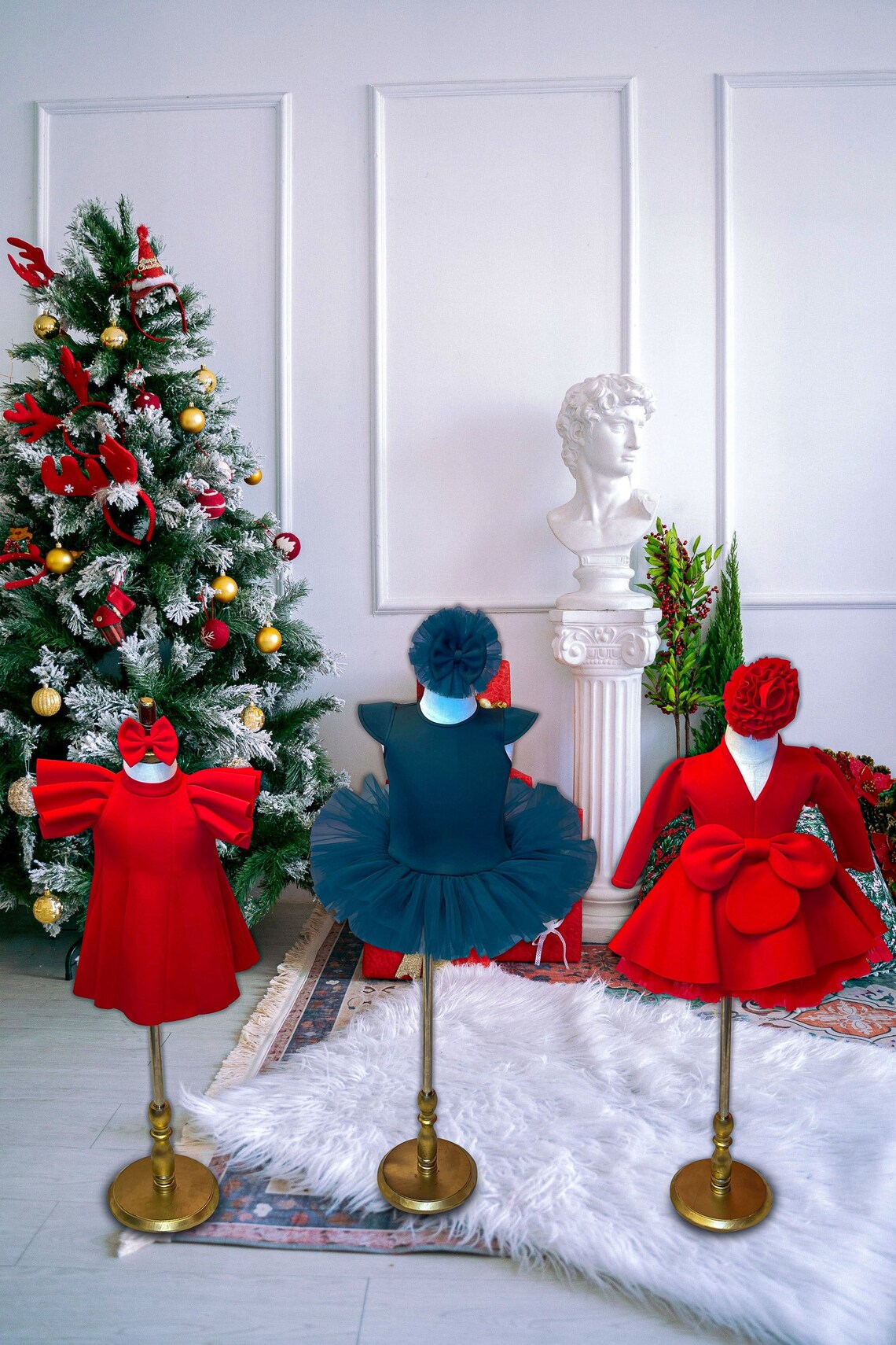 Emerald Green Dress, Cap Sleeve Tutu Girl Dress With Matching Hair Bow ...