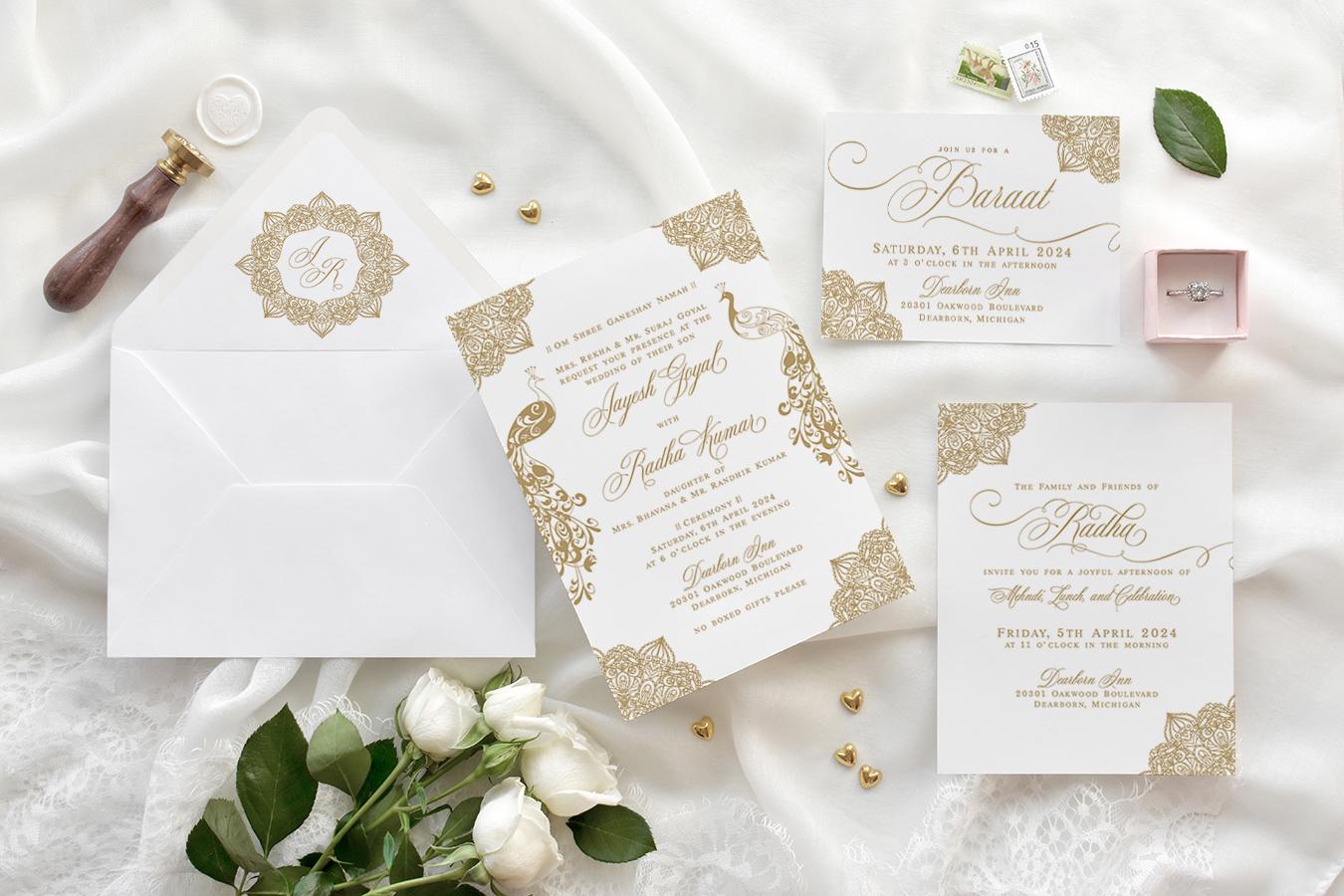 Modern Script Chic Wedding Invitations - Digital File Template Wedding ...