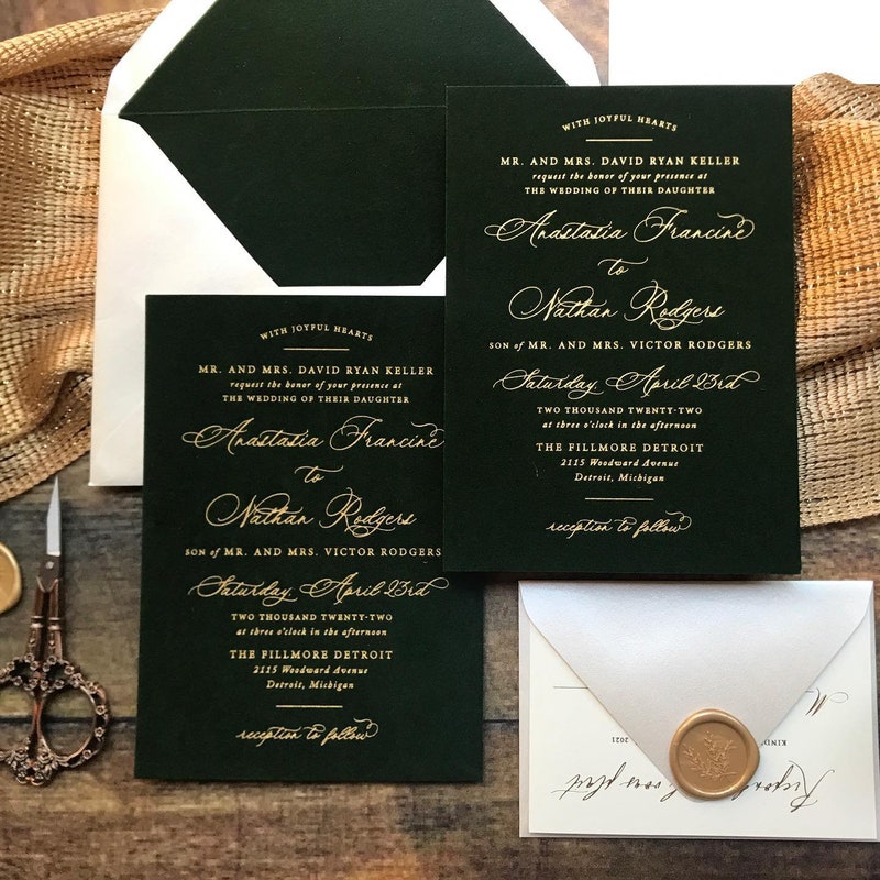 Dark Wedding Invitations - Etsy