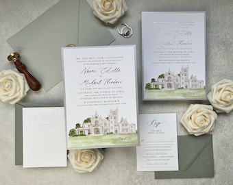 Wedding Invitation Castle - Etsy