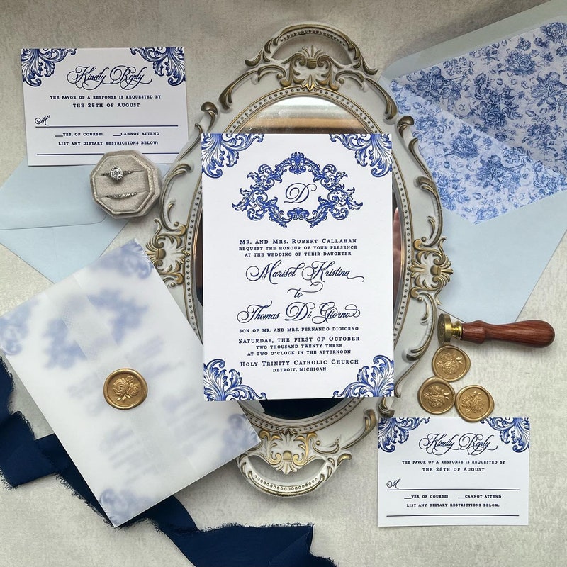 Baroque Invitation - Etsy