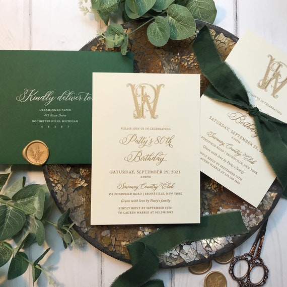 Thermography Wedding Invitations Pocket Thermography Wedding