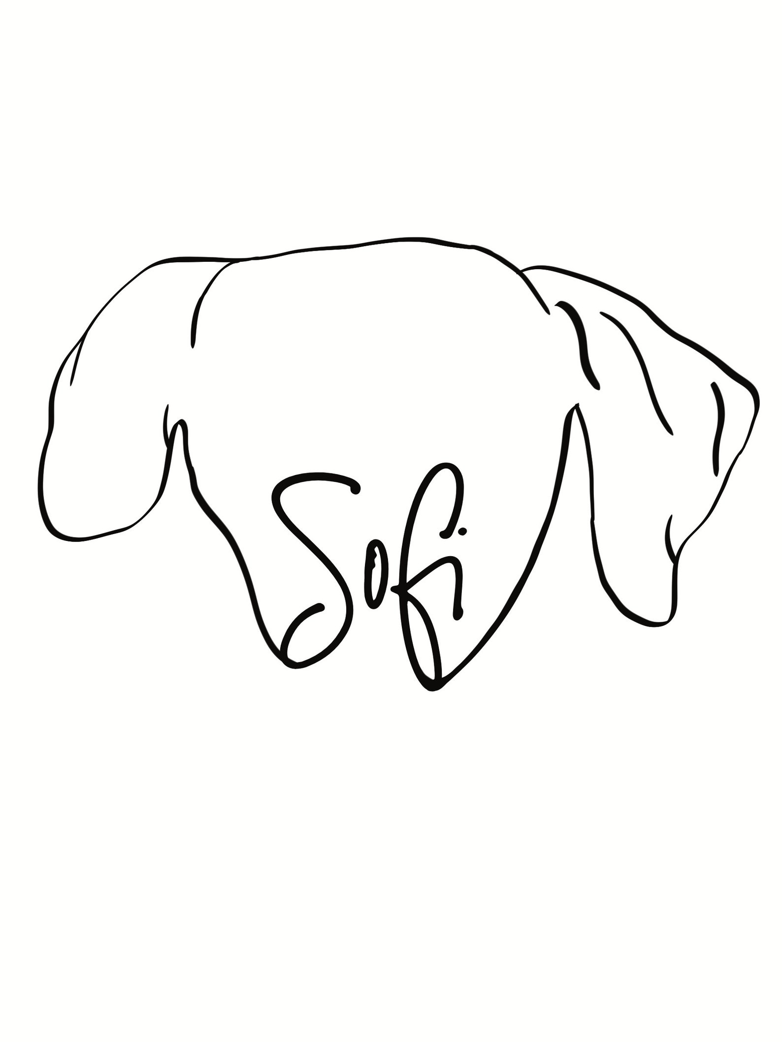 Custom Pet Ear Outline Dog Ear Drawing Pet Ear One Line - Etsy