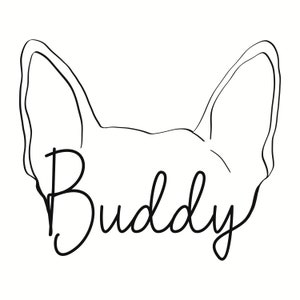 Custom Pet Ear Outline Dog Ear Drawing Pet Ear One Line - Etsy