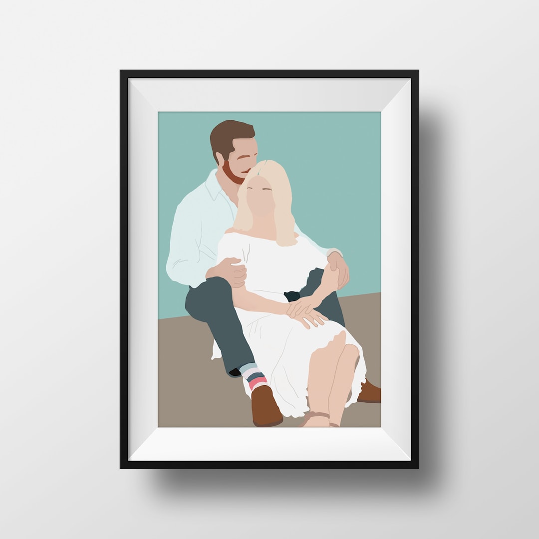 Custom Faceless Portrait, Printable, Gift for Boyfriend and Girlfriend ...