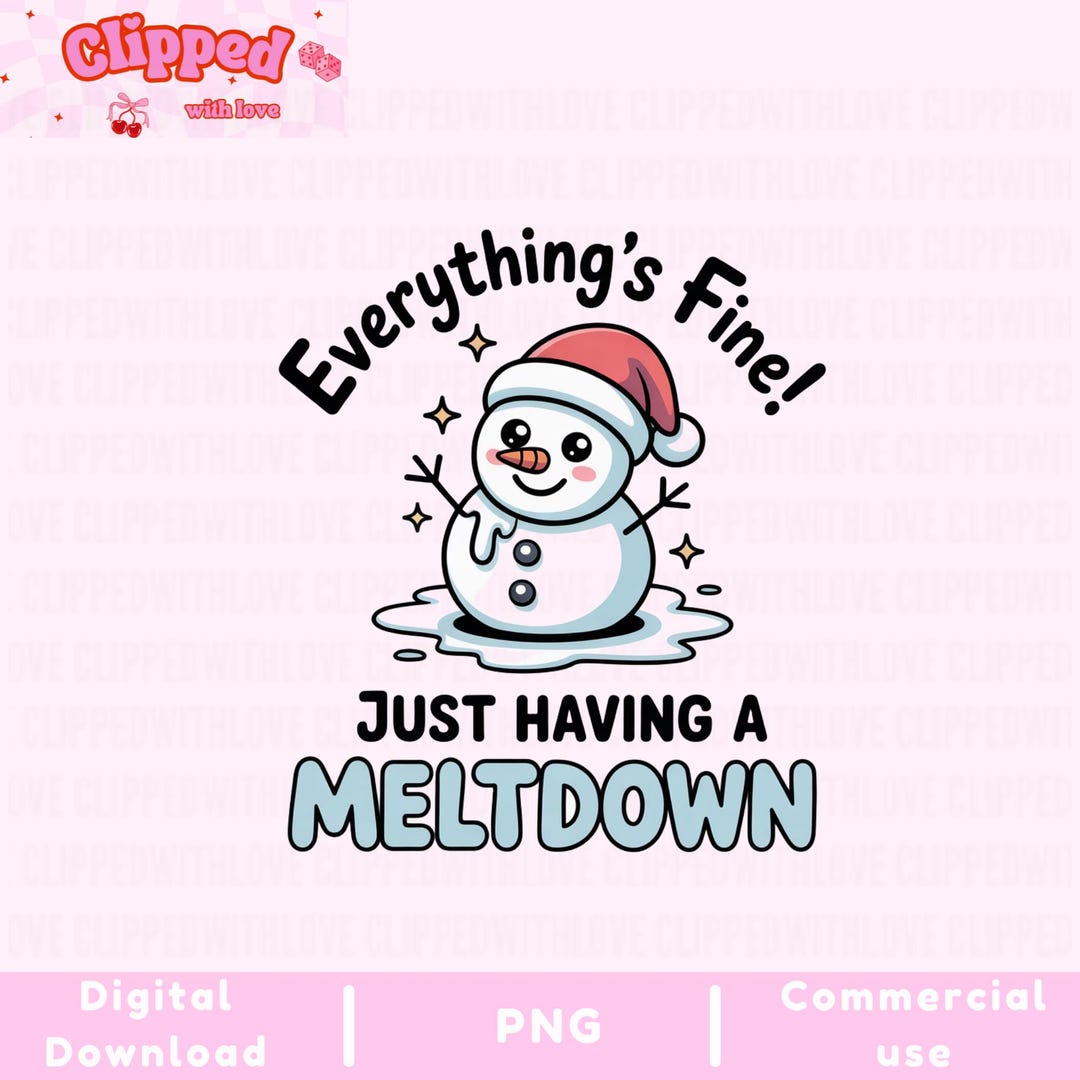 Meltdown Snowman PNG: Funny Mental Health Design (digital Download) - Etsy