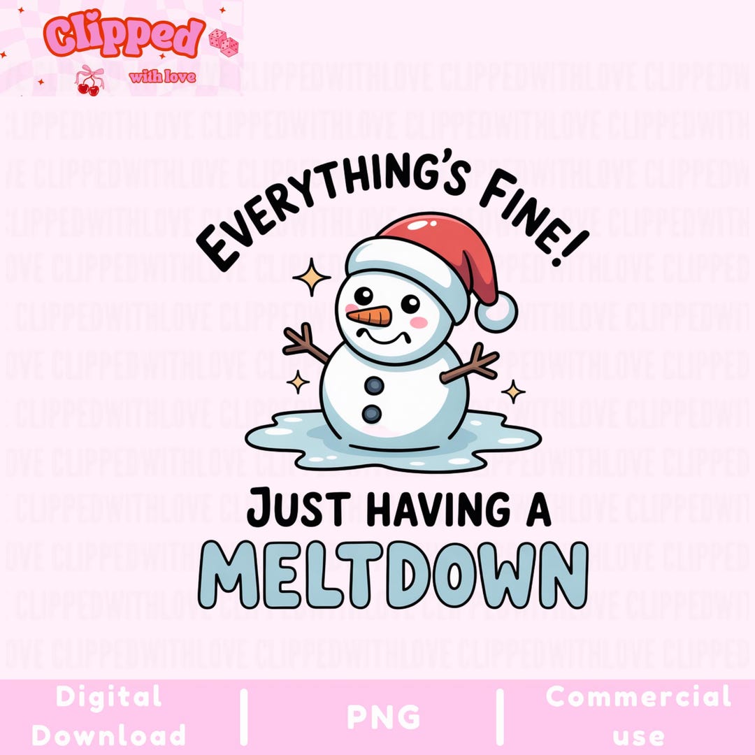 Meltdown Snowman PNG: Funny Mental Health Design (digital Download) - Etsy