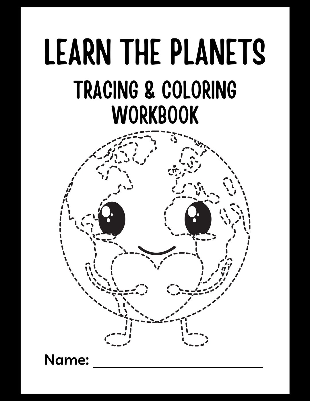 Learn the Planets Tracing & Coloring Workbook Kindergarten Preschool ...