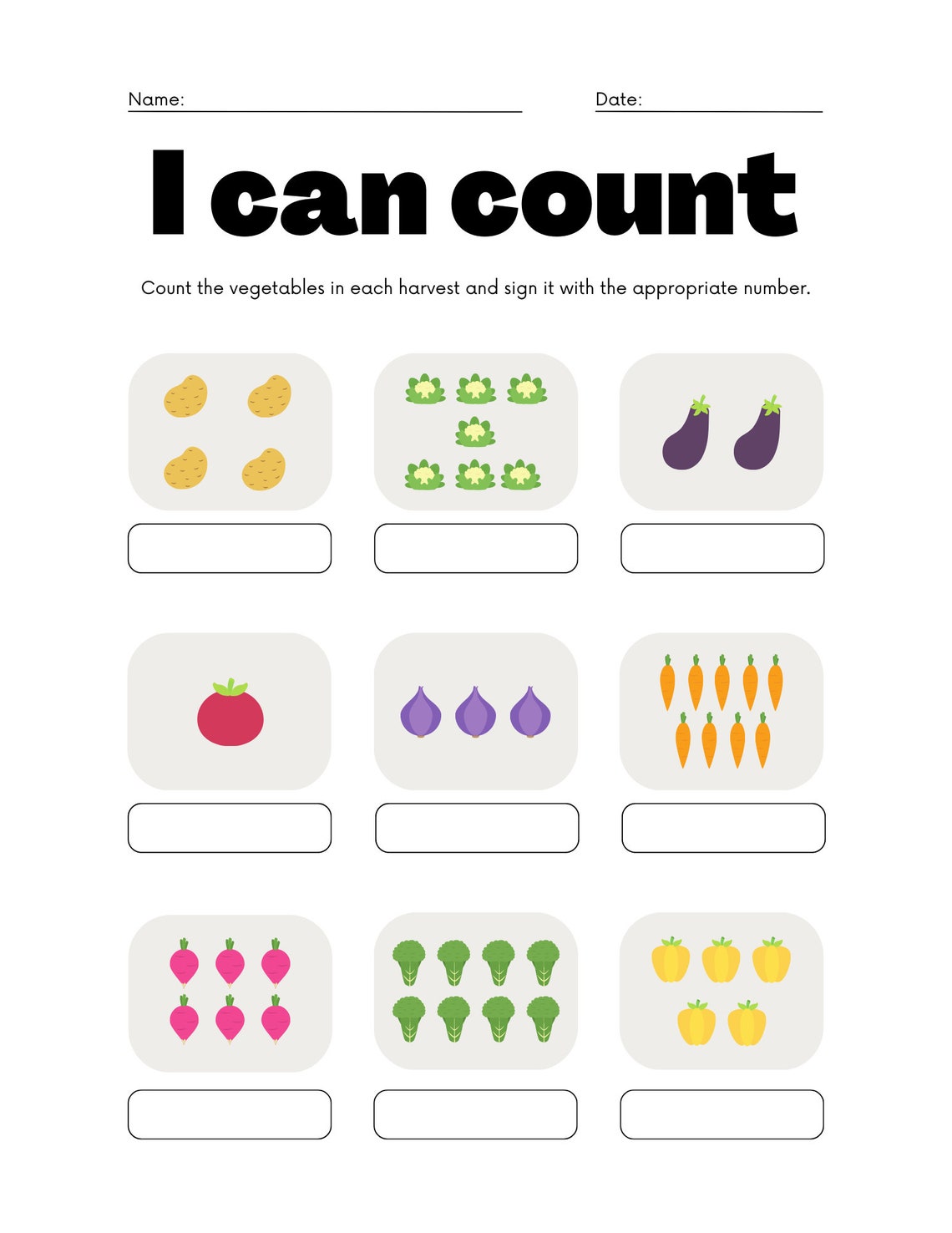 Preschool Home School Teaching Counting Mathmatics - Etsy