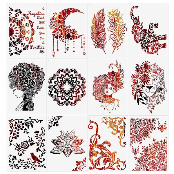 Large Mandala Stencil - Etsy