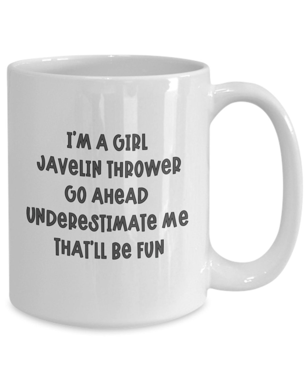 Funny Girl Javelin Thrower coffee mug, Gift for Female Javelin Thrower ...