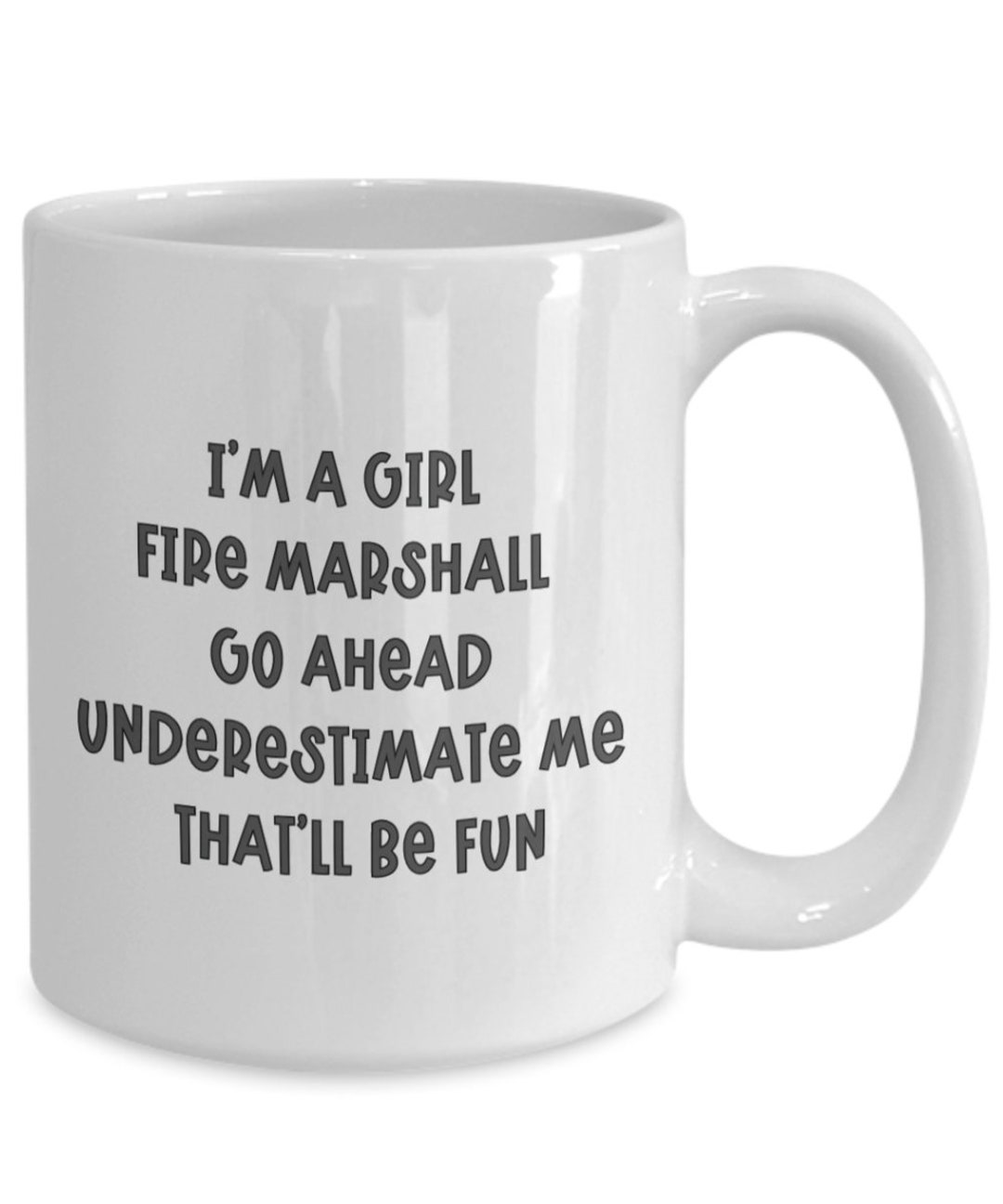 Funny Girl Fire Marshall Mug, Firefighter Gift for Her, Female Fireman ...