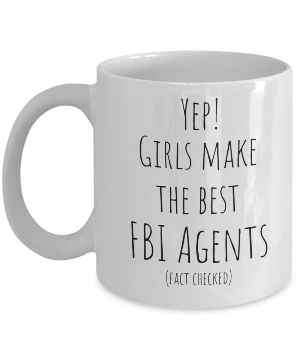 FBI Agent Mug, Gift for Girl FBI Agent, Police Officer Coffee Mug ...