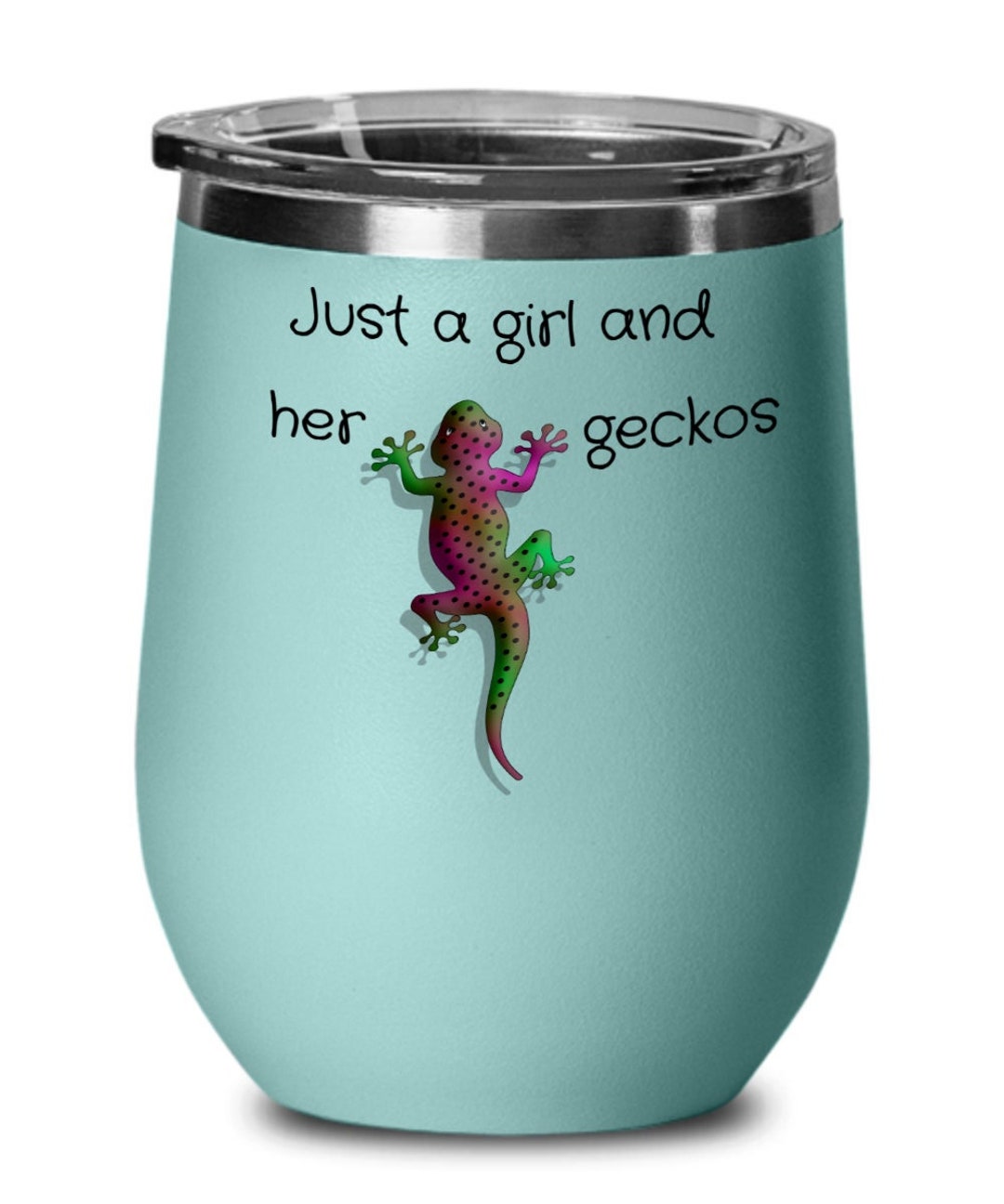 Gecko Girl Wine Glass, Crestie, Crested, Lizard Wine Mug, Reptile ...