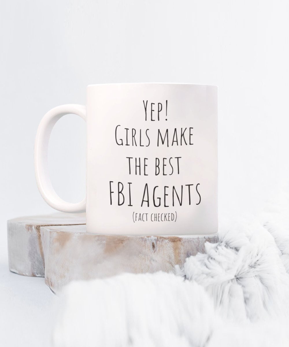 FBI Agent Mug, Gift for Girl FBI Agent, Police Officer Coffee Mug ...