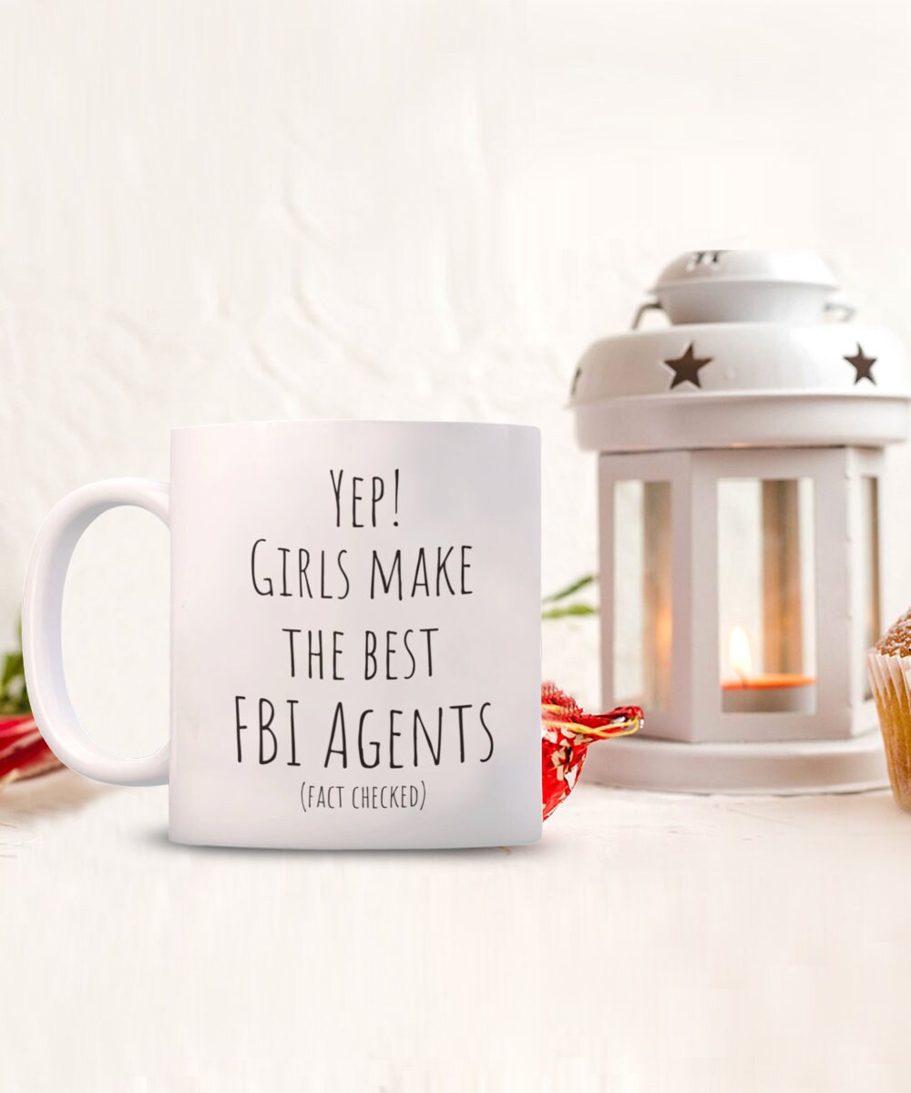 FBI Agent Mug, Gift for Girl FBI Agent, Police Officer Coffee Mug ...